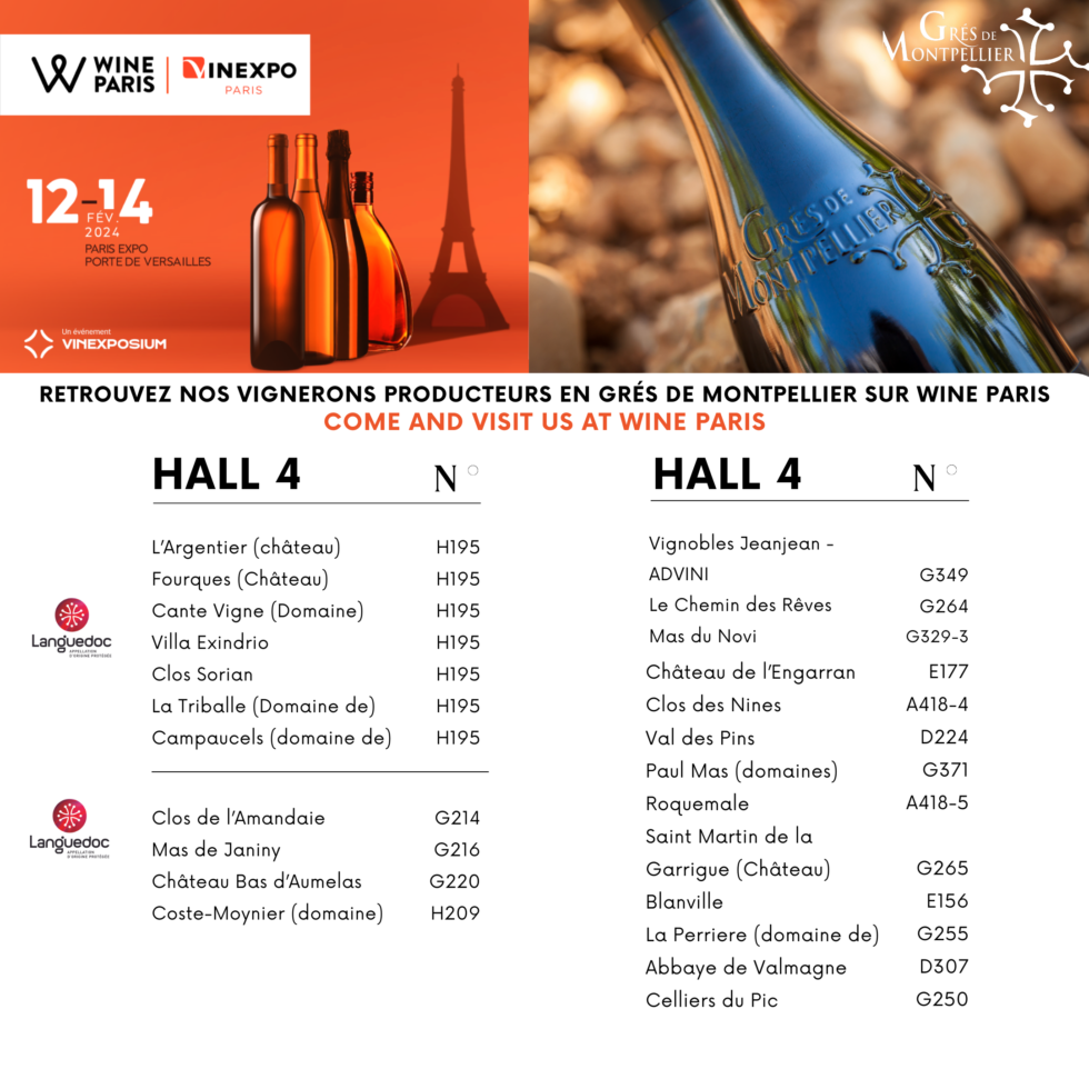 RDV sur WINE PARIS 2024 ! - Vins Appellation Grés de Montpellier